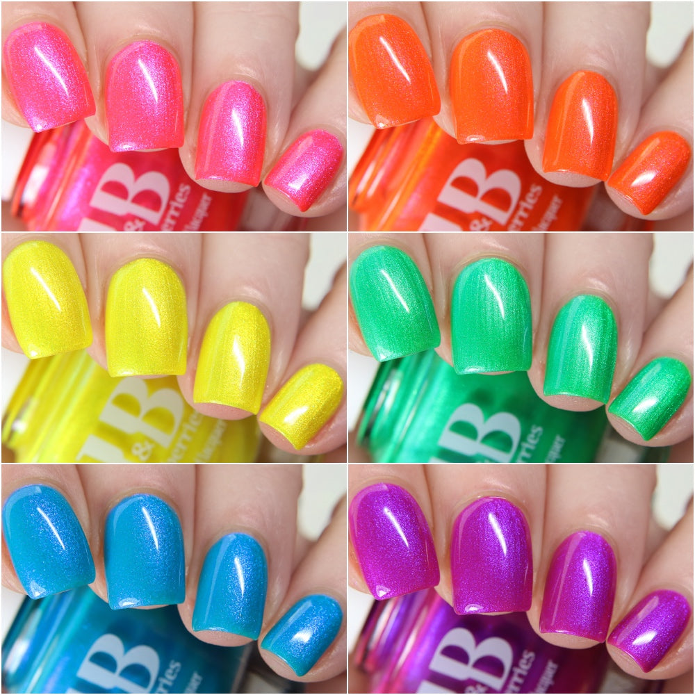Jen & Berries - neon nights 3 indie nail polish collection